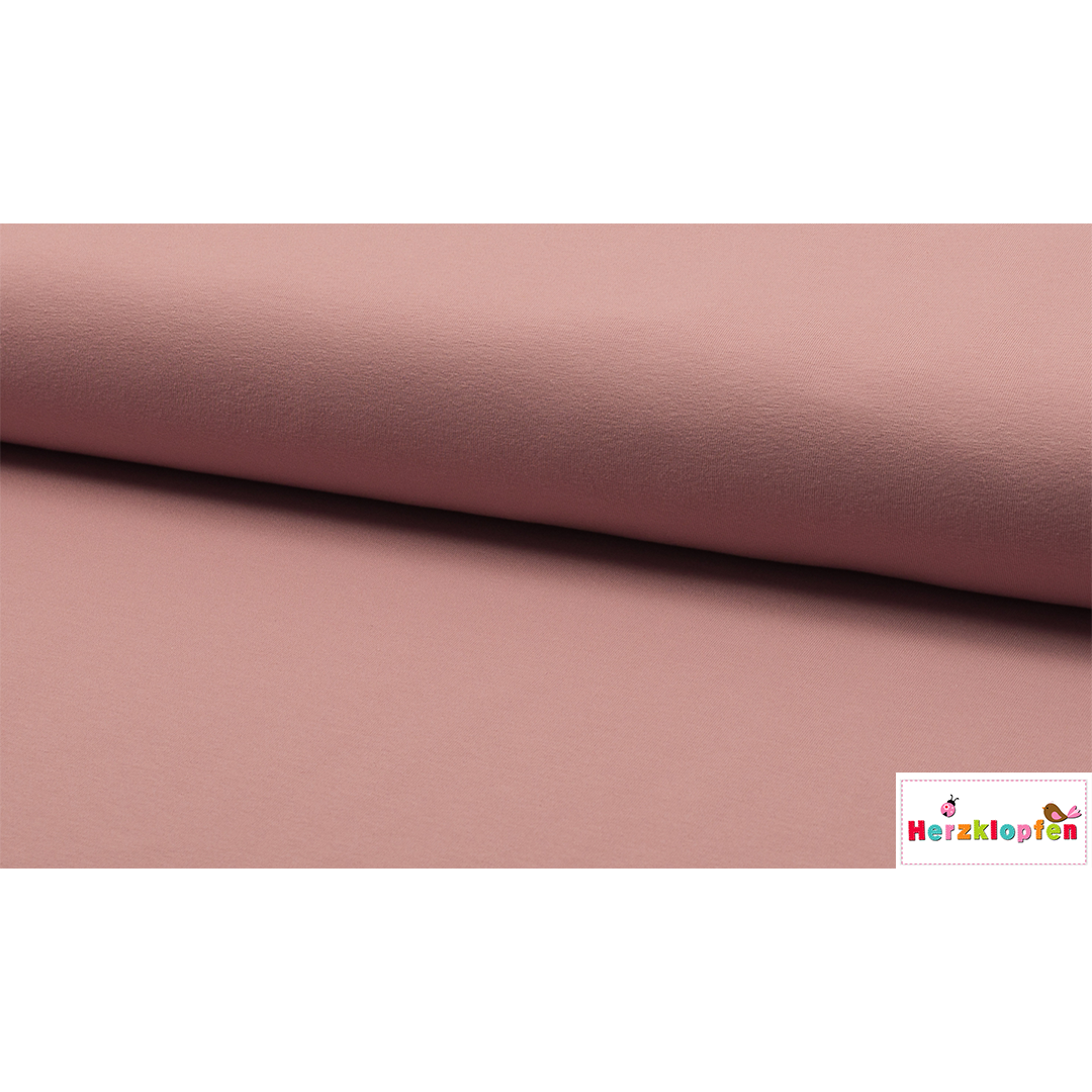 Baumwolljersey uni alt rosa | Herzklopfenstoffe